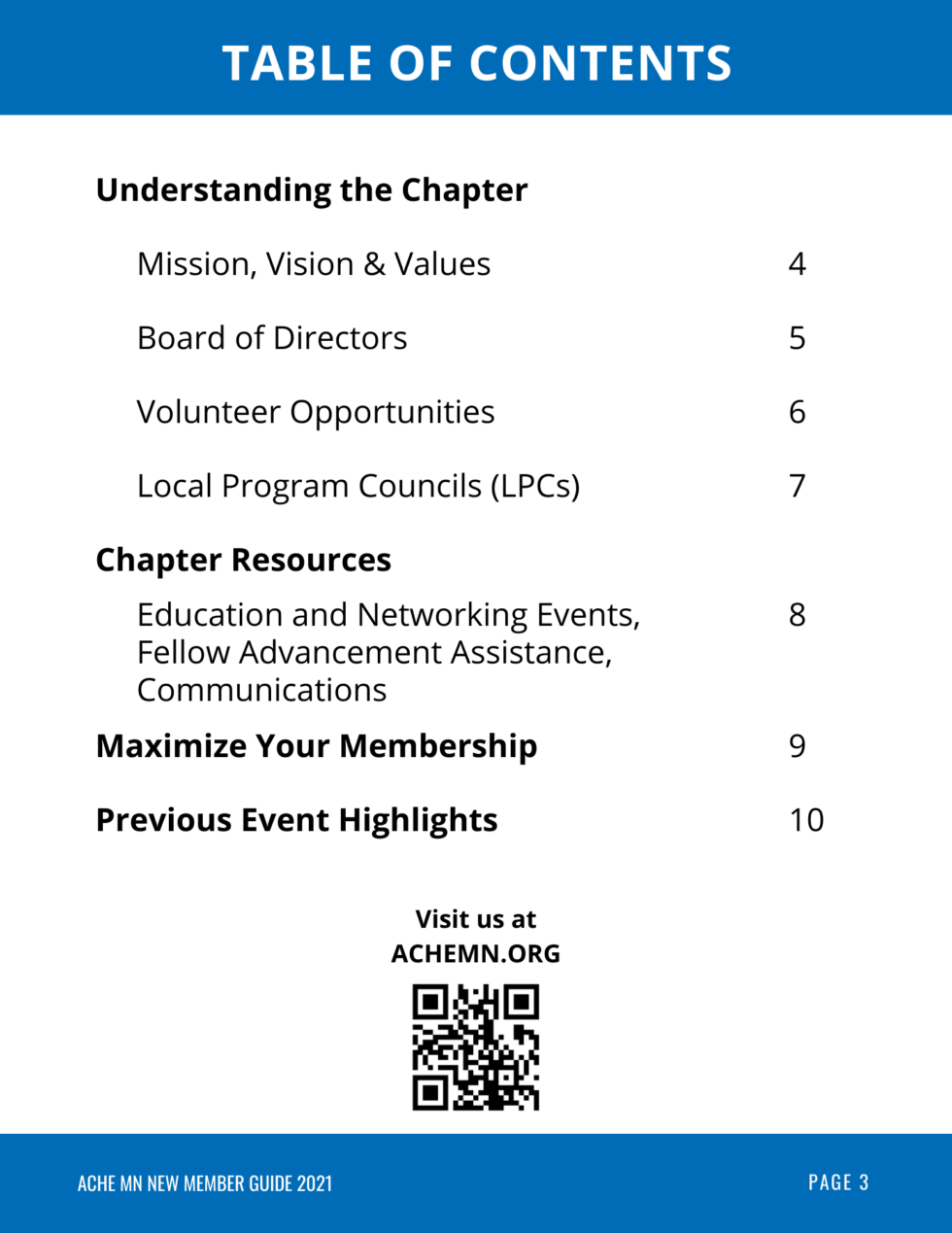 New Member Guide - ACHE of Minnesota