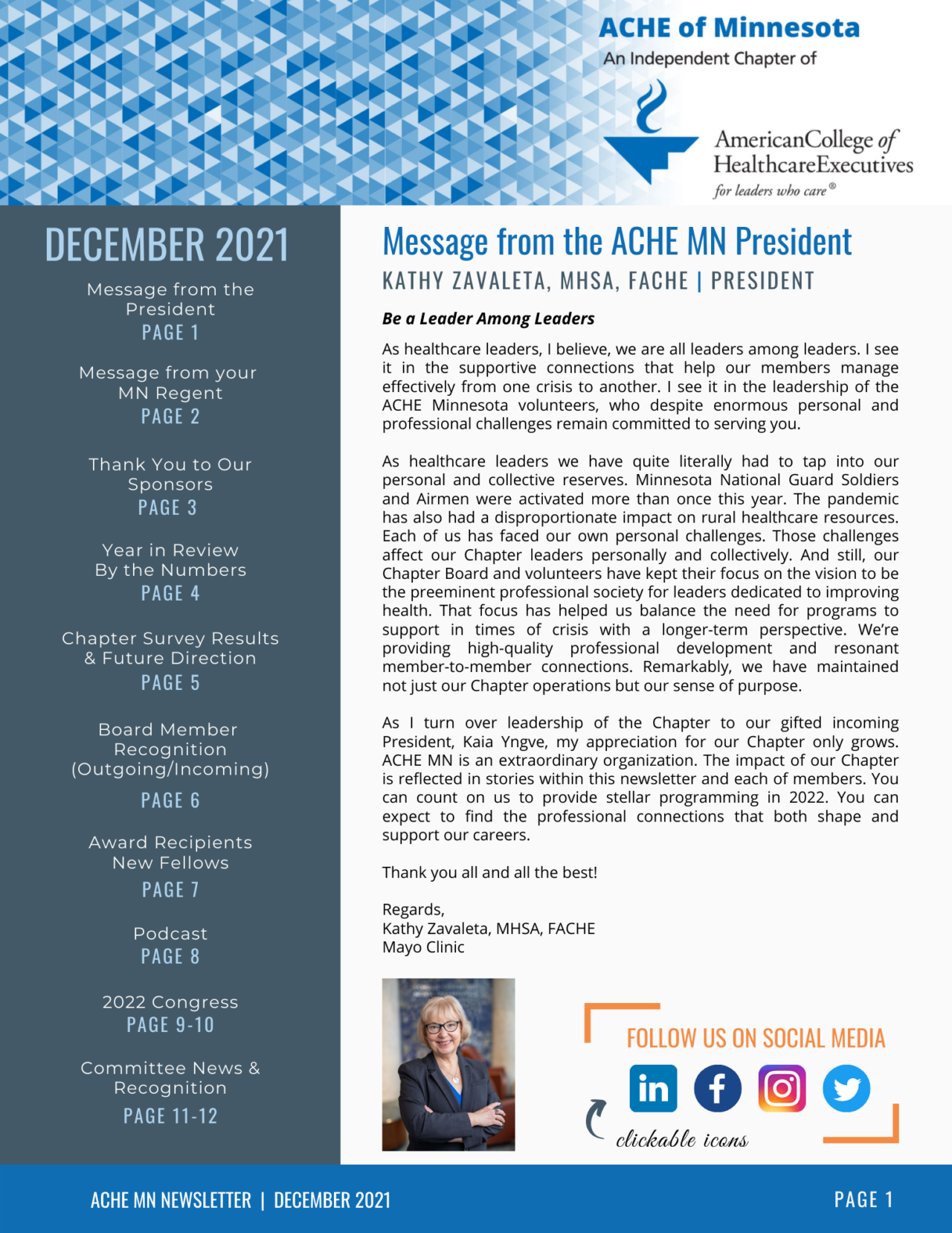 ACHE MN Newsletter - ACHE-MN