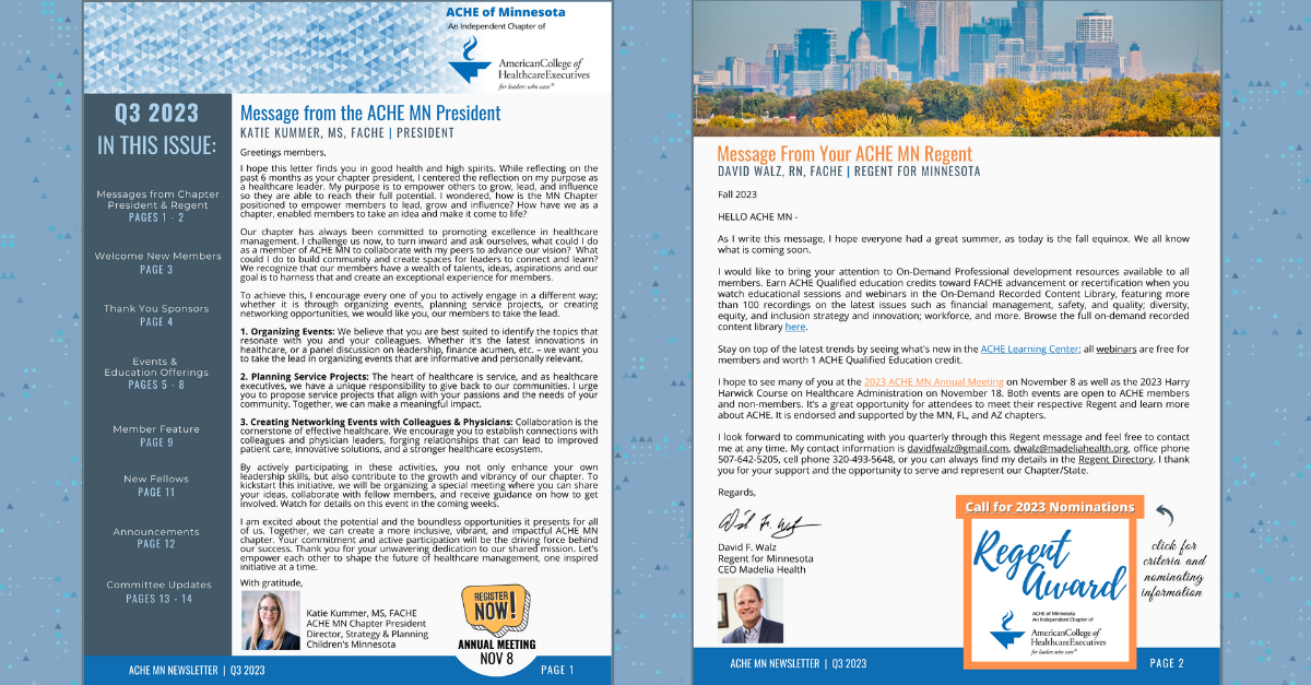 ACHE MN Newsletter - ACHE-MN