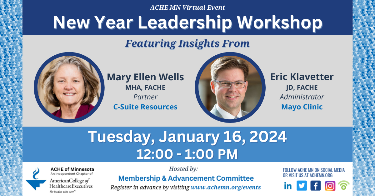 New Year Leadership Workshop - ACHE of Minnesota