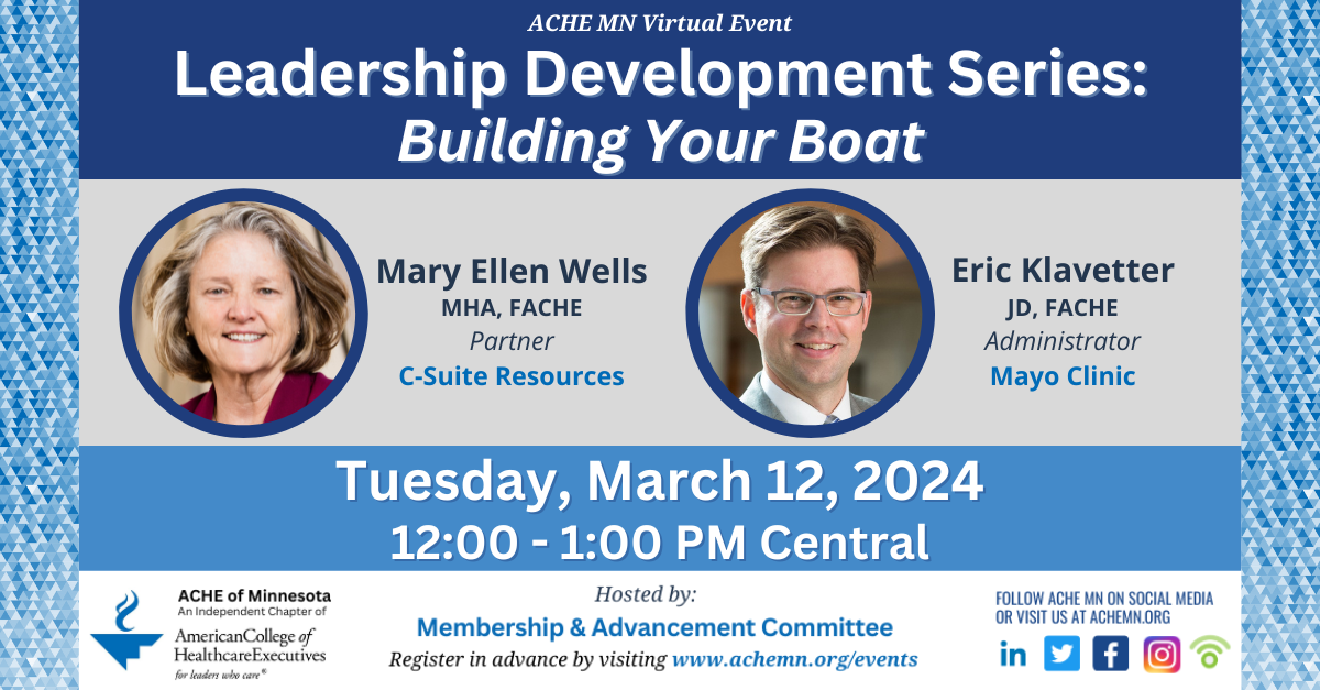 Leadership Development Series: Building Your Boat - ACHE of Minnesota