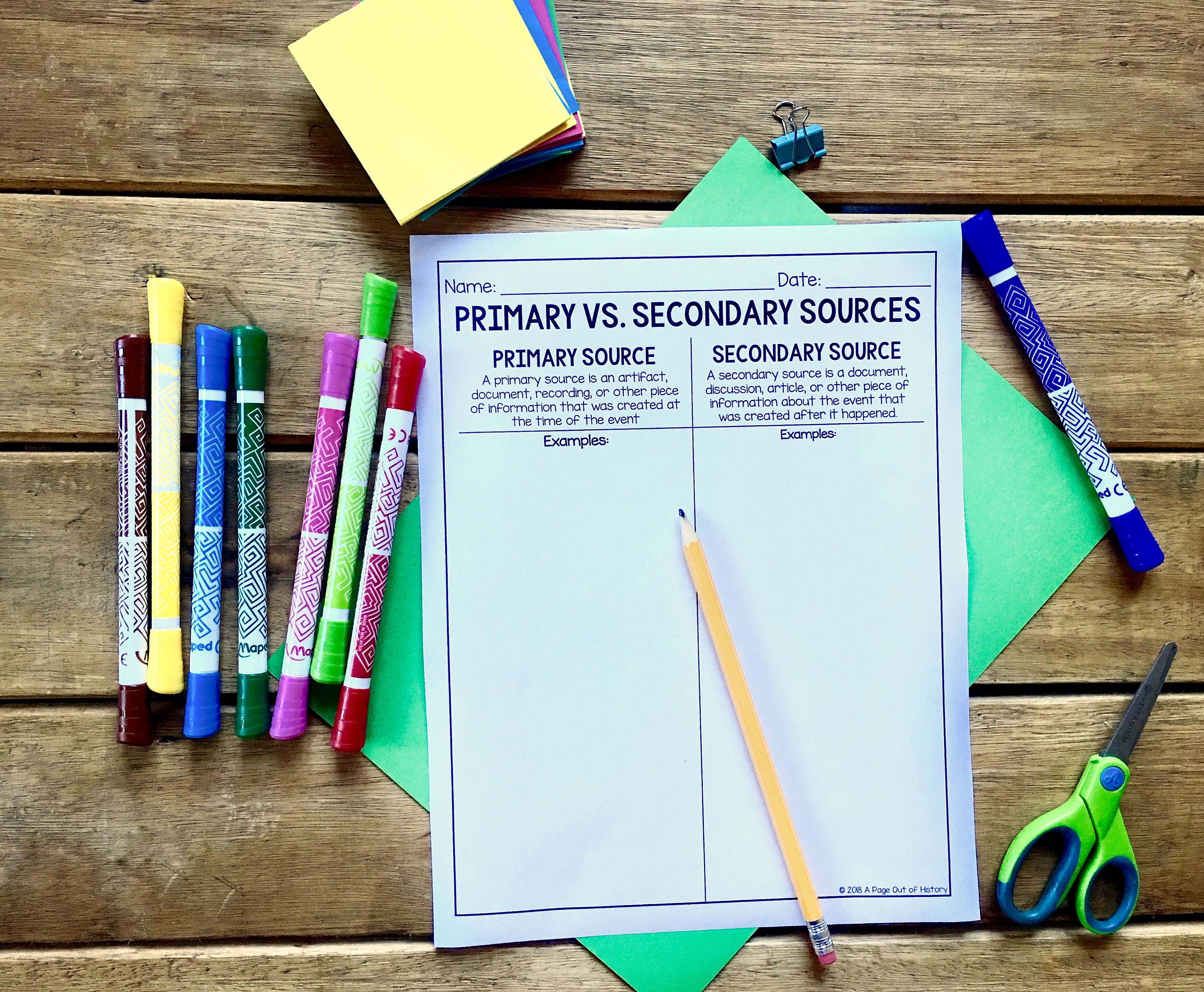 Primary Vs Secondary Sources A Page Out Of History