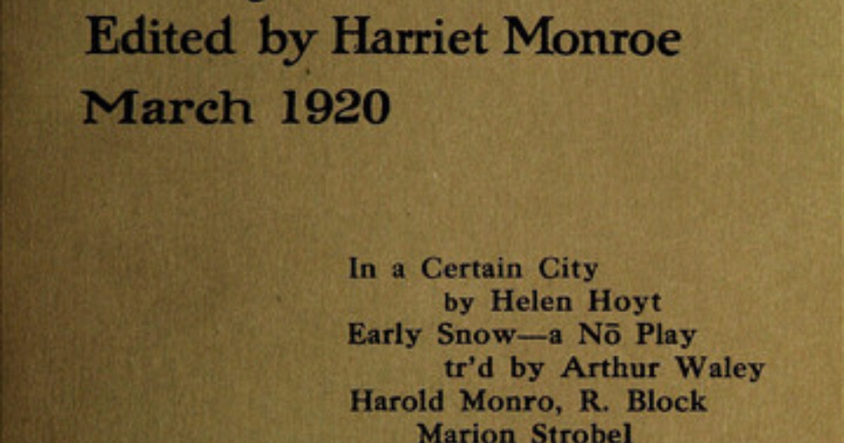 March 1920 | The Poetry Foundation