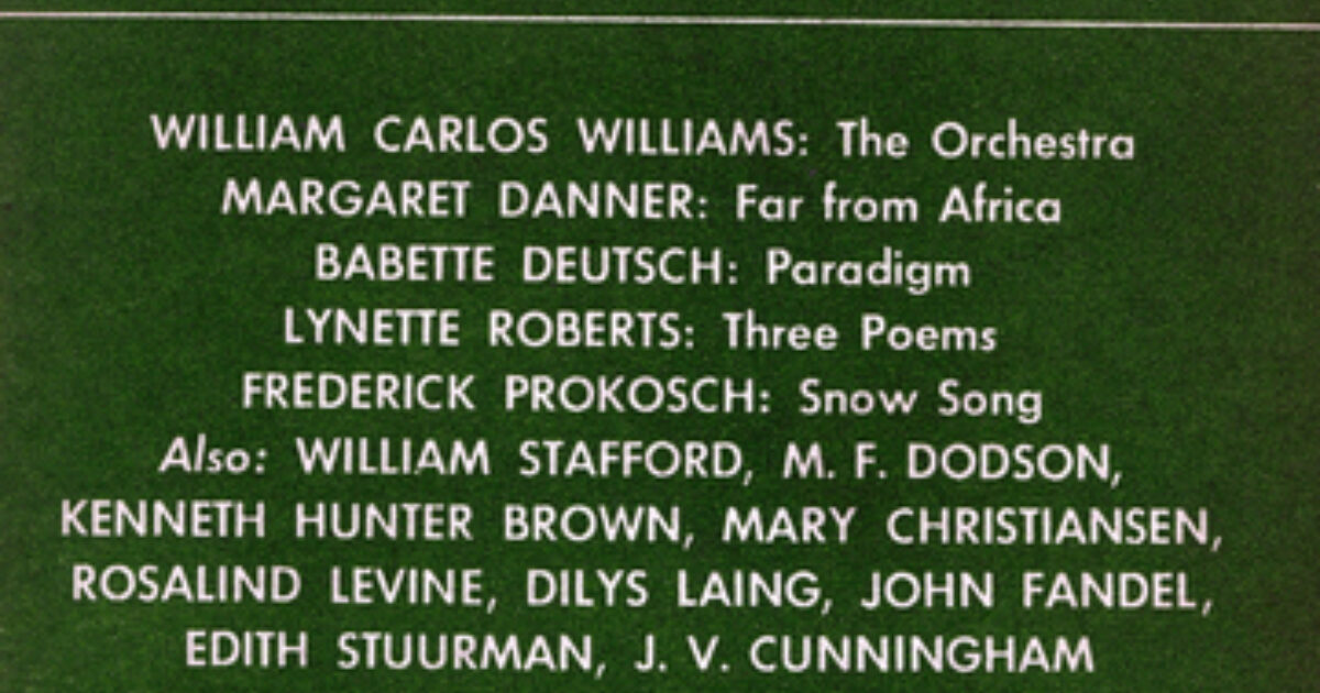 December 1952 | The Poetry Foundation