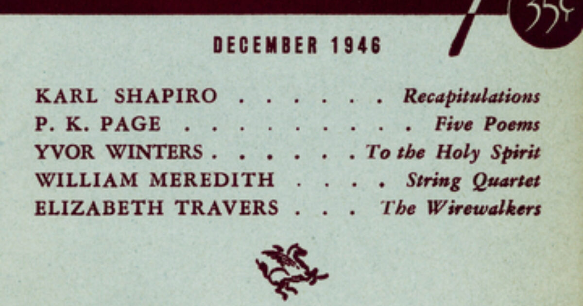 December 1946 | The Poetry Foundation