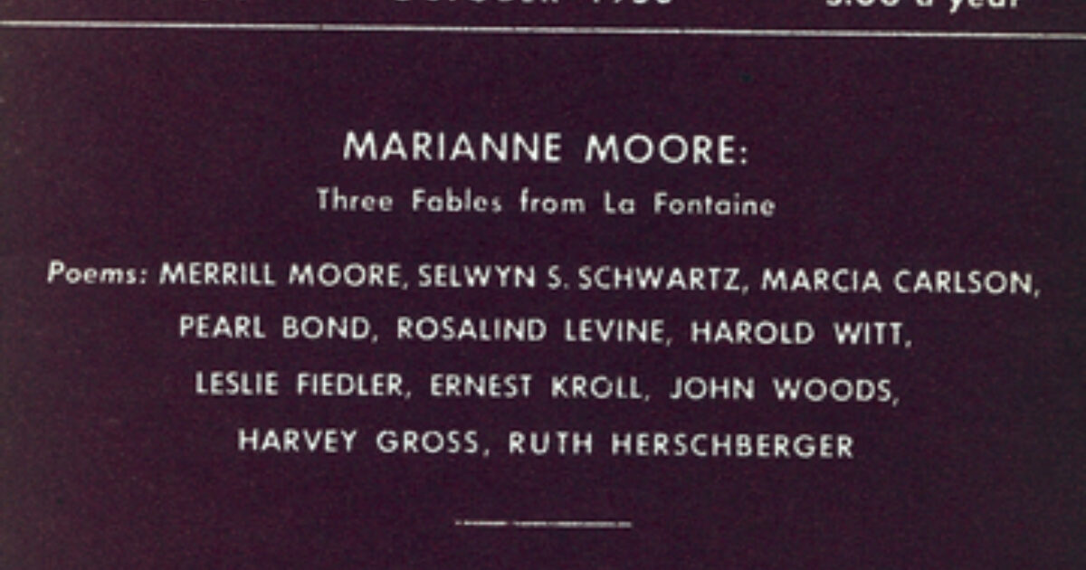 October 1953 | The Poetry Foundation