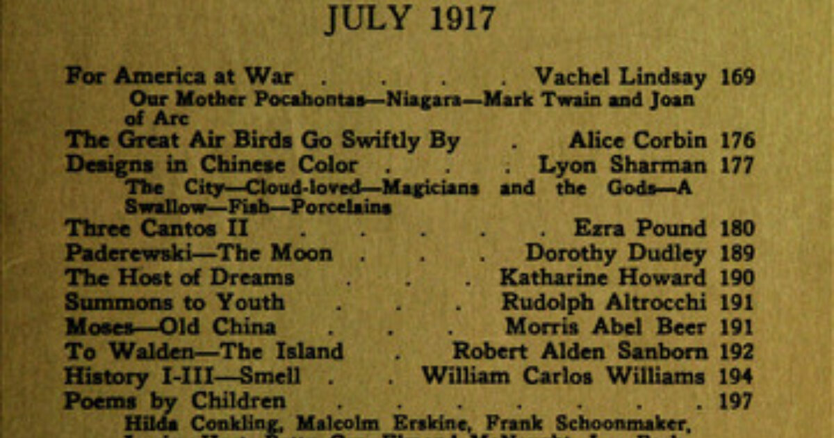 July 1917 | The Poetry Foundation