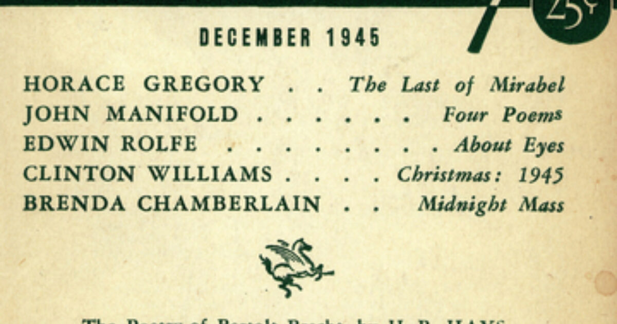 December 1945 | The Poetry Foundation