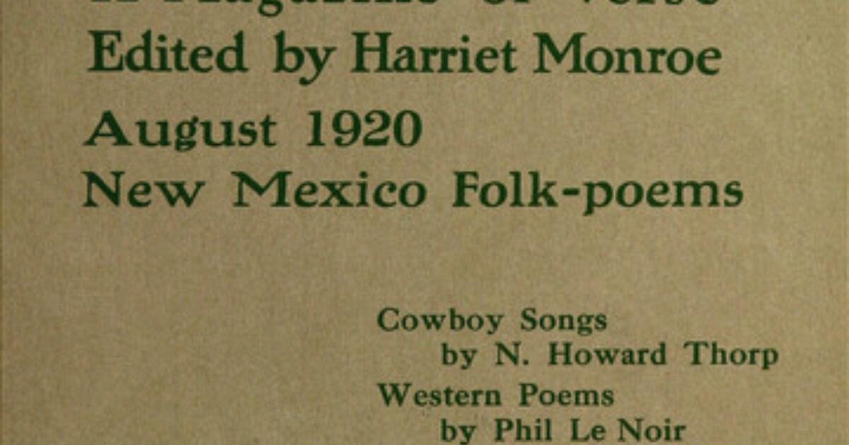 August 1920 | The Poetry Foundation