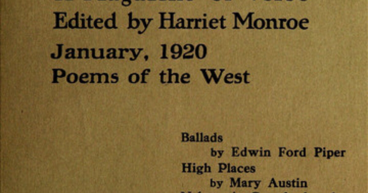 January 1920 | The Poetry Foundation