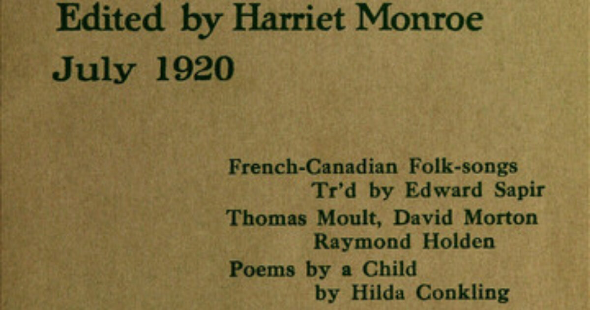 July 1920 | The Poetry Foundation