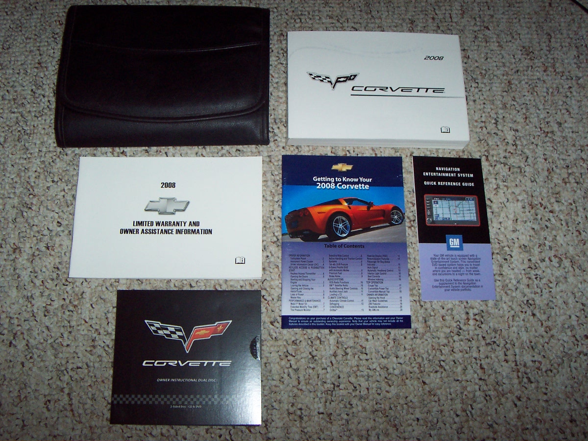 2008 Chevrolet Corvette Owner’s Manual Set