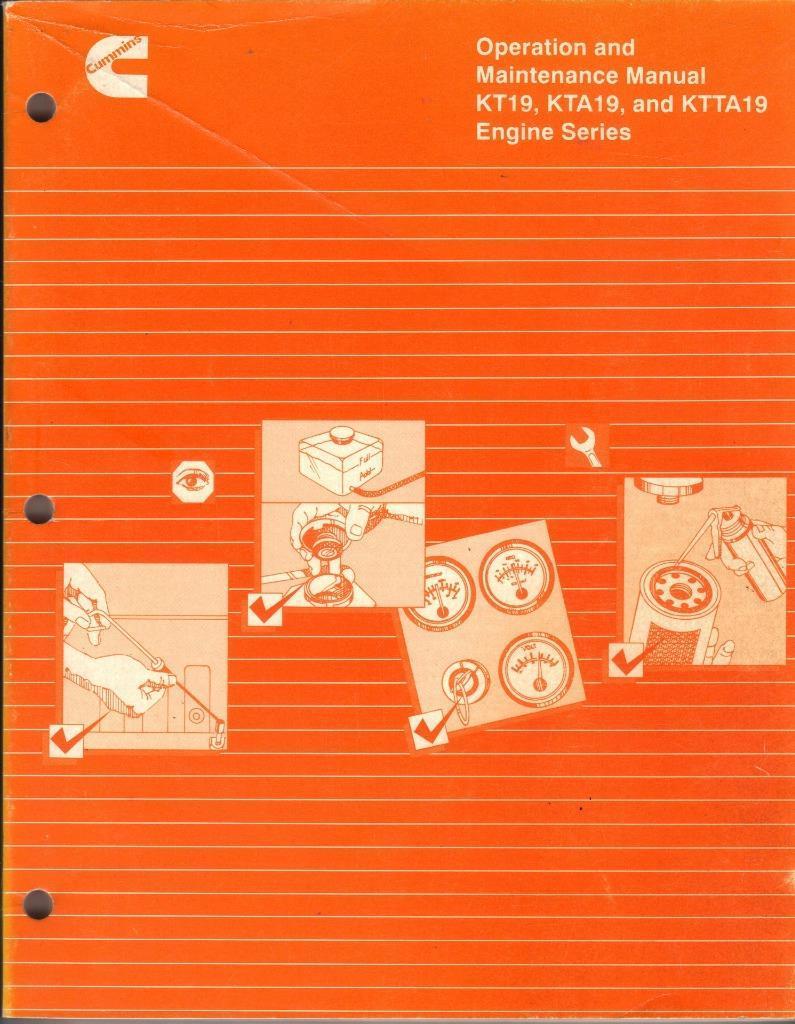 1978 Cummins KT19 KTA19 KTTA19 K Series Engines Owner Operation ...