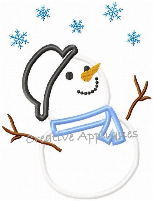 Snowman Applique - Creative Appliques