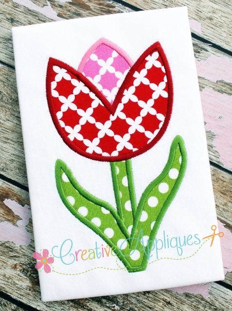 Tulip Flower Applique - Creative Appliques