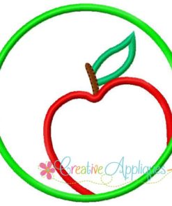 Apple Circle Applique - Creative Appliques