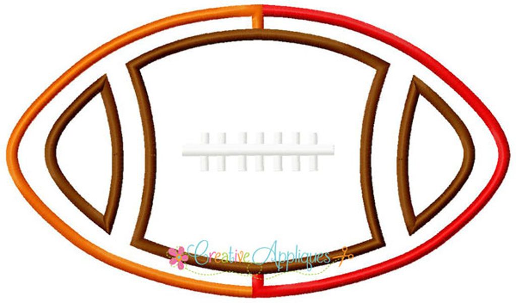 Football House Divided Applique - Creative Appliques