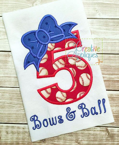 Bow Numbers Applique Set - Creative Appliques