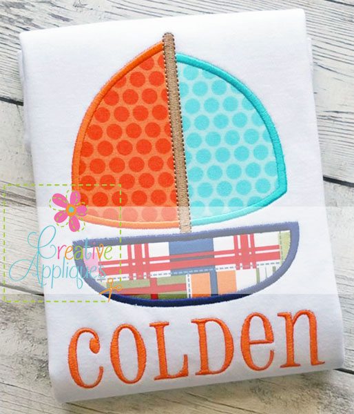 Sail Boat Applique - Creative Appliques