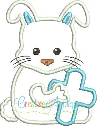 Rabbit Cross Applique - Creative Appliques