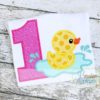 Rubber Duck Number 1 Applique - Creative Appliques