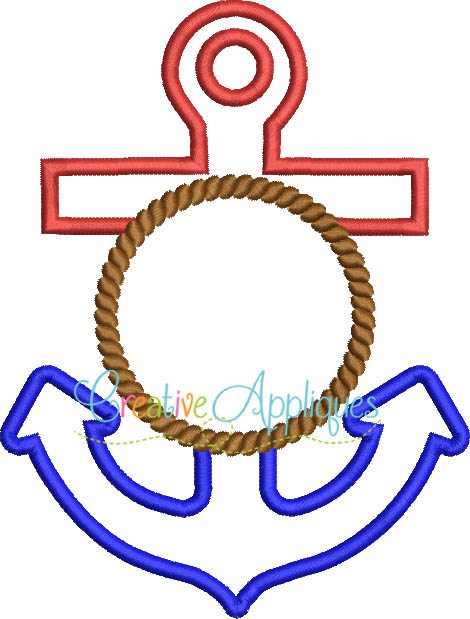 Anchor Monogram Applique - Creative Appliques