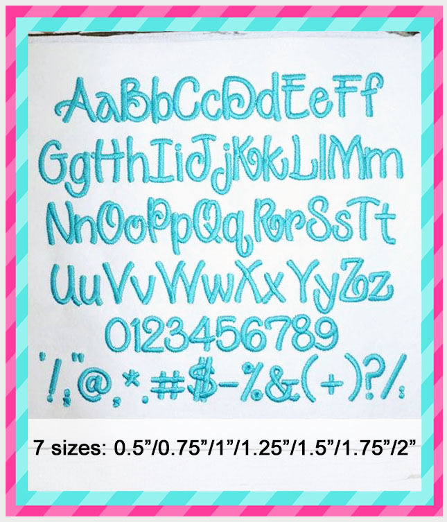 Zazzle Embroidery Font Alphabet - Creative Appliques