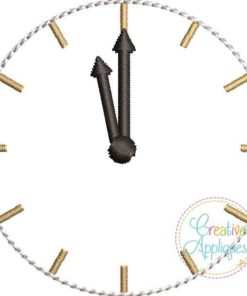New Year Clock Set-Feltie, Mini, & Applique - Creative Appliques