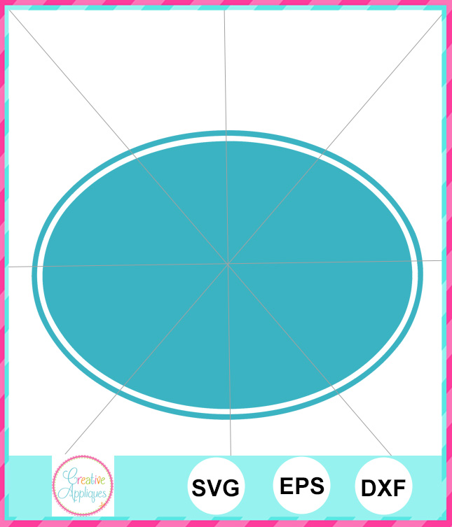 Oval 1 Frame Cut File - Creative Appliques
