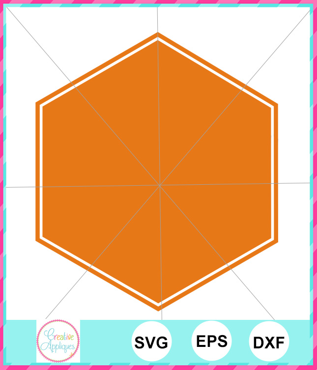 Hexagon 1 Frame Cut File - Creative Appliques