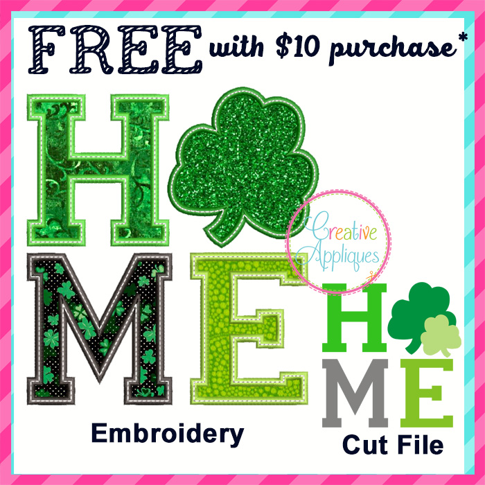 Home Clover Applique + SVG - Creative Appliques