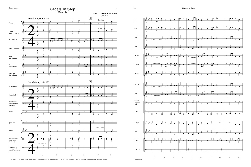 Cadets in Step! – Full Score – Excelcia Music Publishing