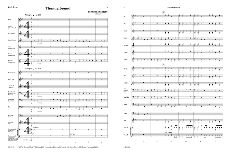 Thunderbound – Full Score – Excelcia Music Publishing