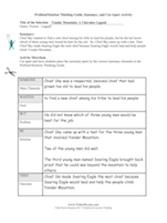 Yonder Mountain thinking guide and matching activity Lesson 13 - Fisher ...