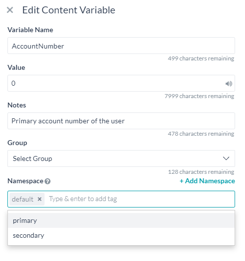 Managing Namespace - Kore.ai Documentation v8.1
