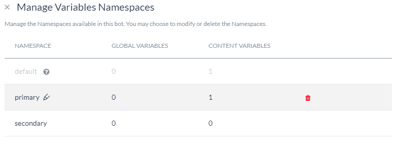 Managing Namespace - Kore.ai Documentation v8.1