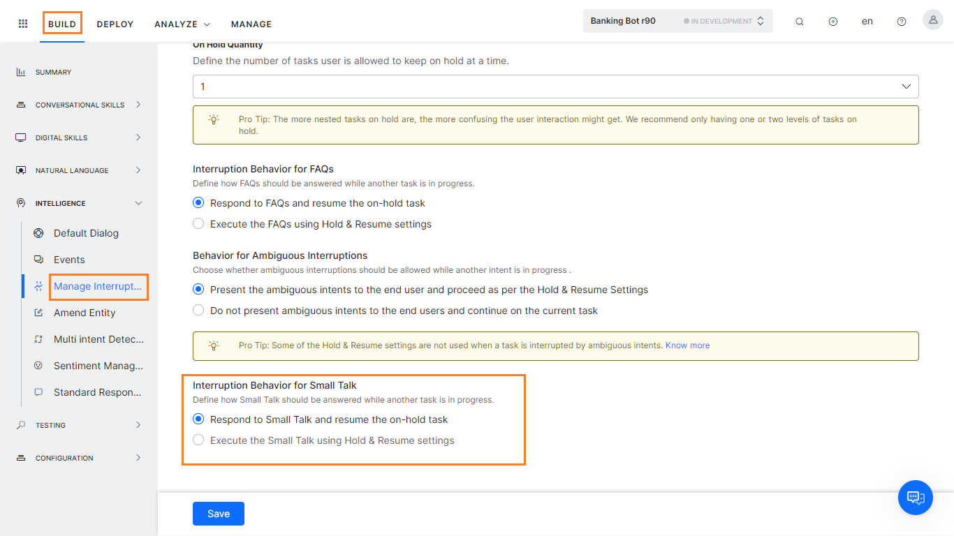 Small Talk - Kore.ai Documentation v9.0