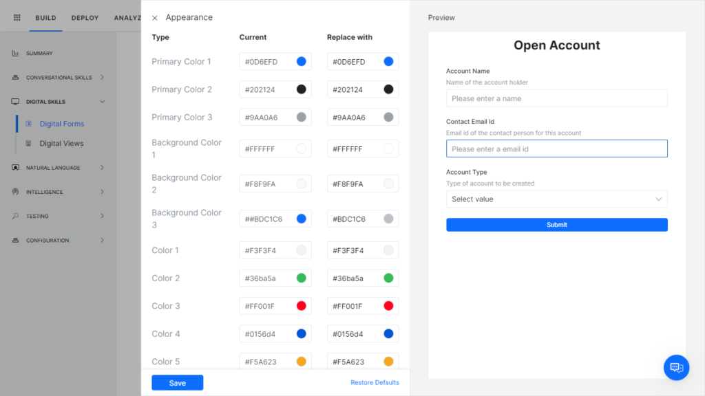 Digital Forms - Kore.ai Documentation v9.0
