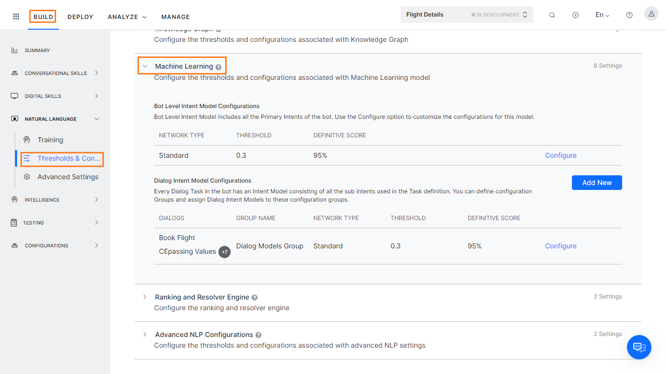 Machine Learning - Kore.ai Documentation v9.0
