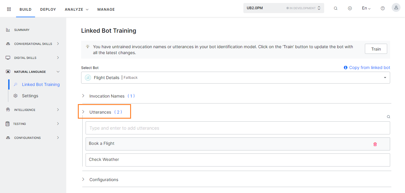 Creating a Universal Bot - Kore.ai Documentation v9.0