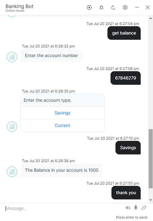 Creating A Banking Bot Koreai Documentation V90