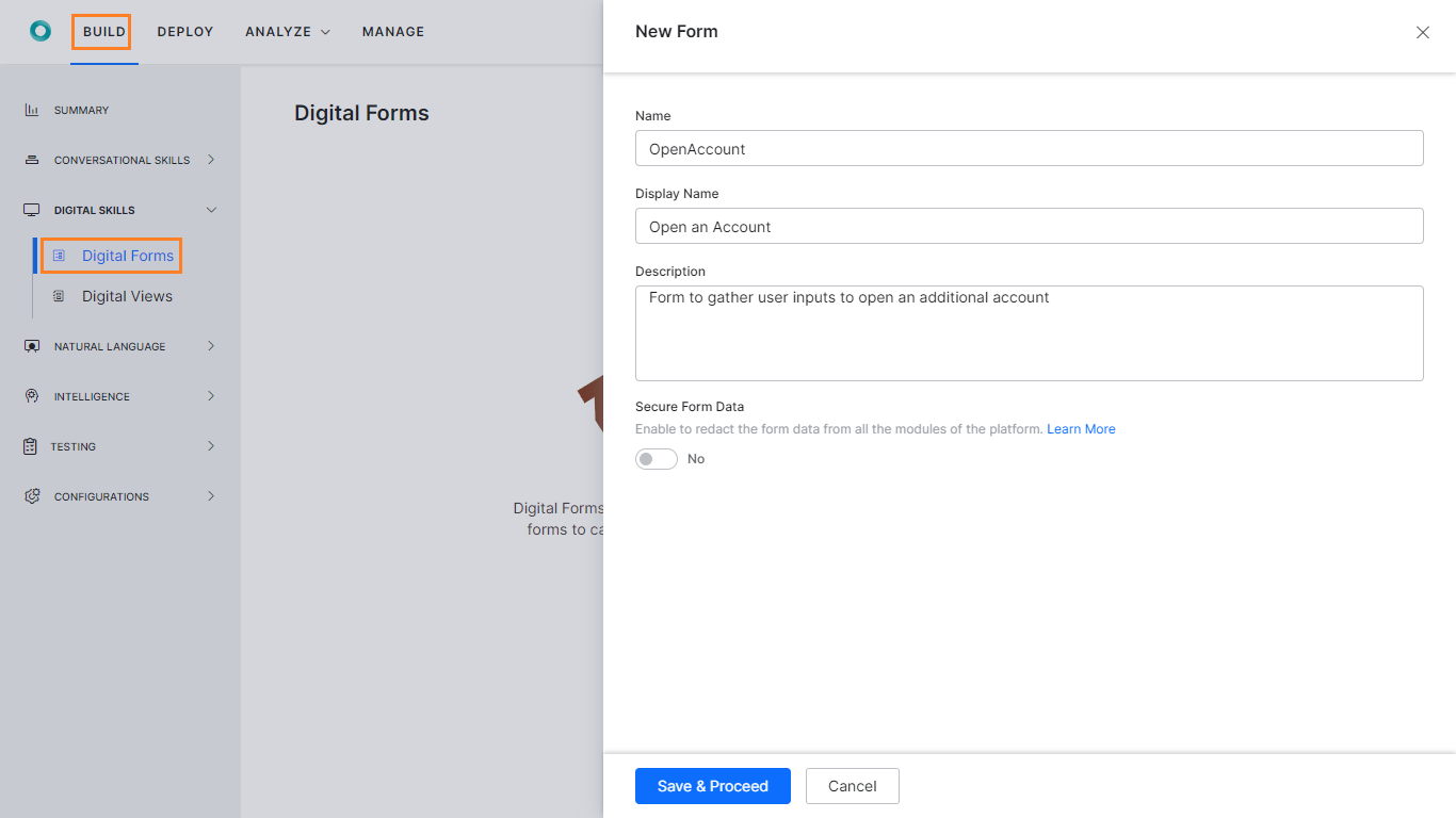 How to Configure Digital Forms - Kore.ai Documentation v9.0