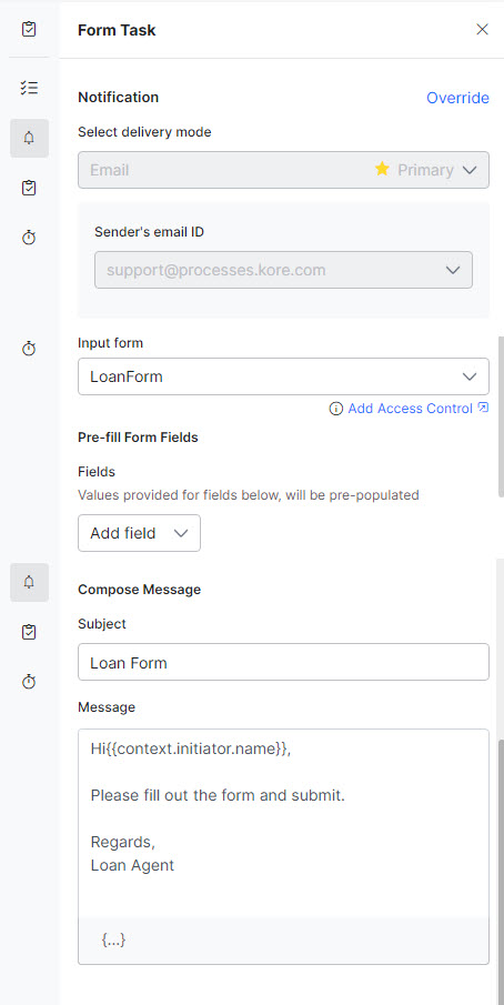 Form Task - Kore.ai Documentation v9.0