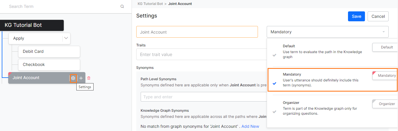 How to build Knowledge Graph - Kore.ai Documentation v9.0