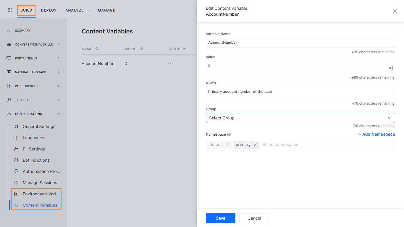 Using Bot Variables - Kore.ai Documentation v9-1
