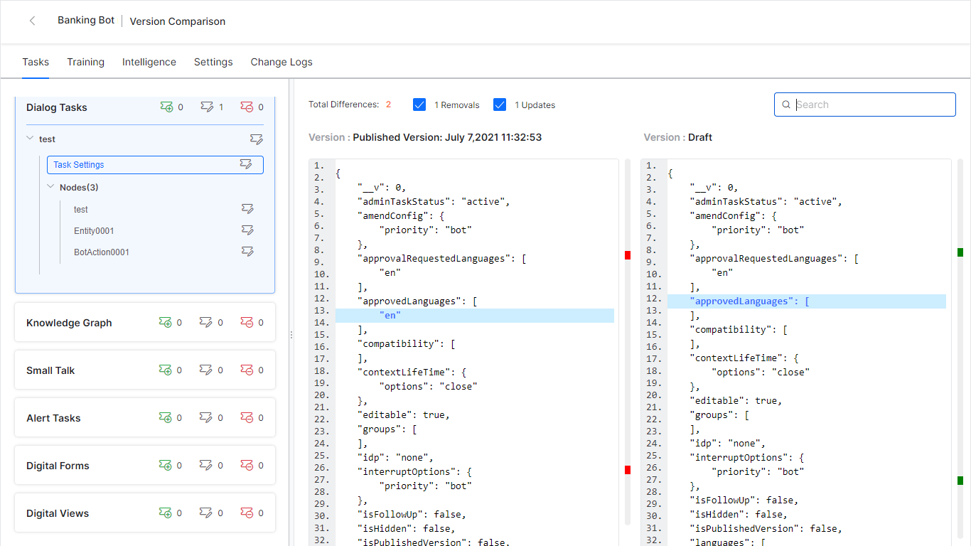 Bot Versioning - Kore.ai Documentation v9-1