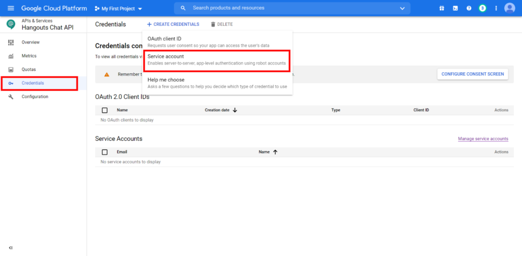 Adding the Google Chat Channel - Kore.ai Documentation