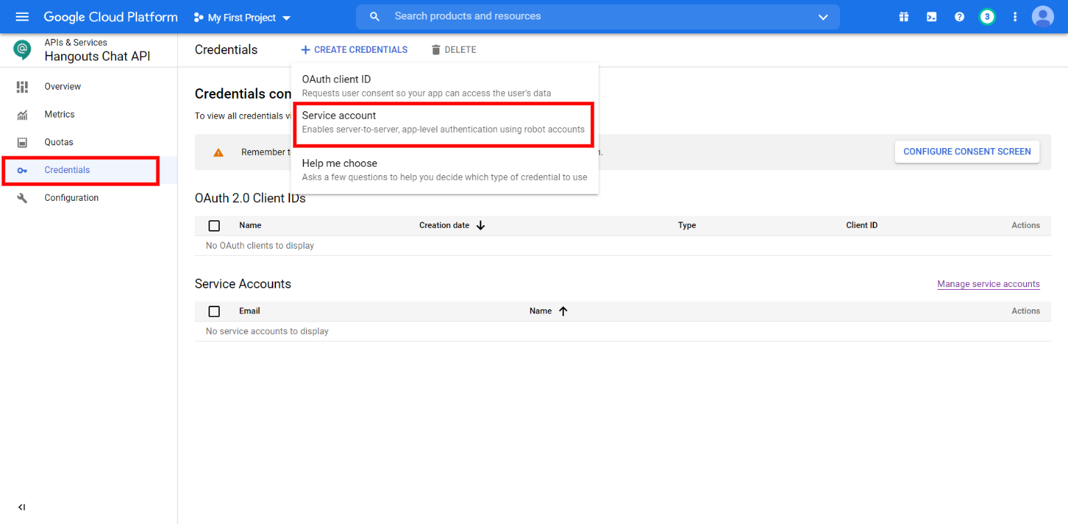Adding the Google Chat Channel - Kore.ai Documentation