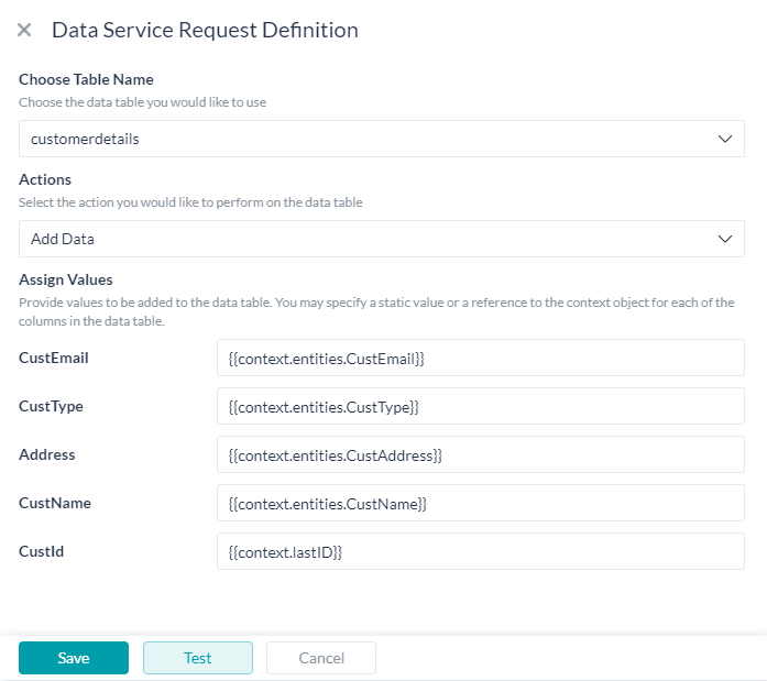 How to Add Data to Data Tables - Kore.ai Documentation v8.1