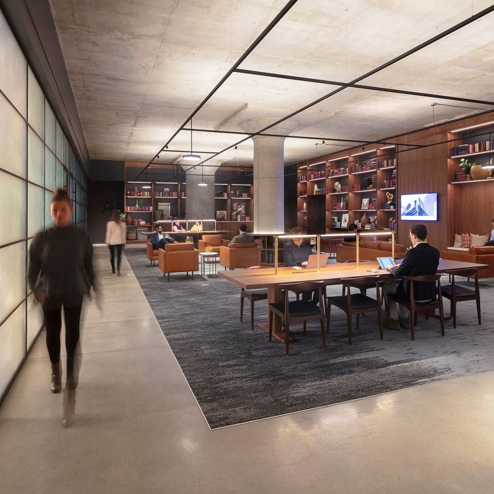 THIN Shared Task Lamps in Hudson Commons Lounge